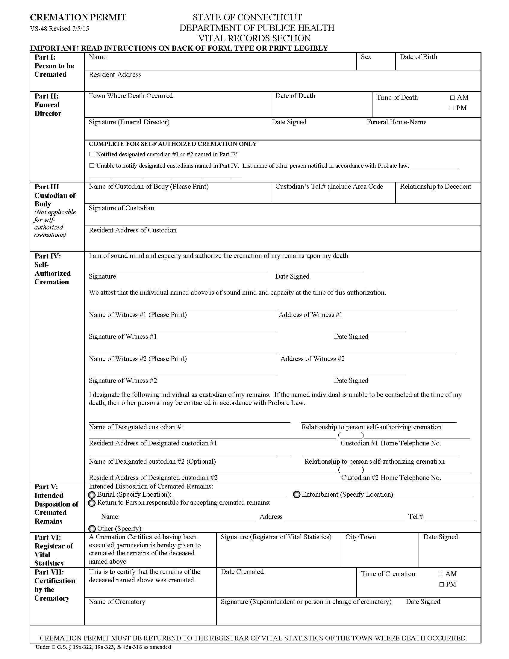 Helpful Forms - Beecher & Bennett Funeral Service, Inc. | Hamden ...